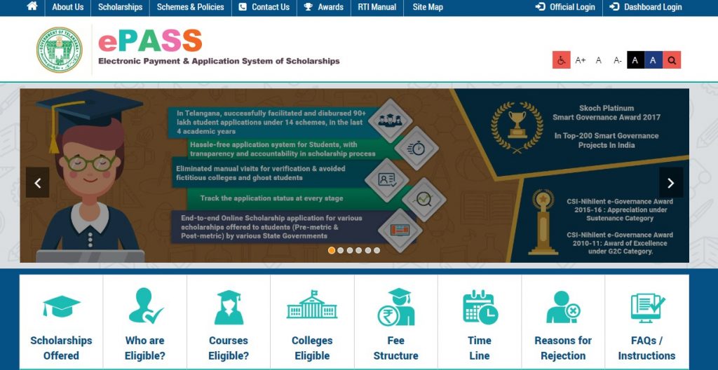 Telangana ePASS Scholarships 2025 - Registration & Last Date