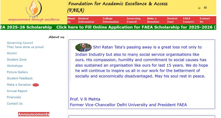 FAEA Scholarship 2025 - Eligibility, Benefits & How to Apply?
