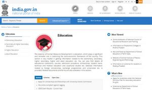 National Portal of India - Education Schemes, growth, development.