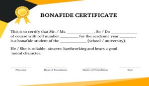 Types of Bonafide Certificate – Format, Use & Apply